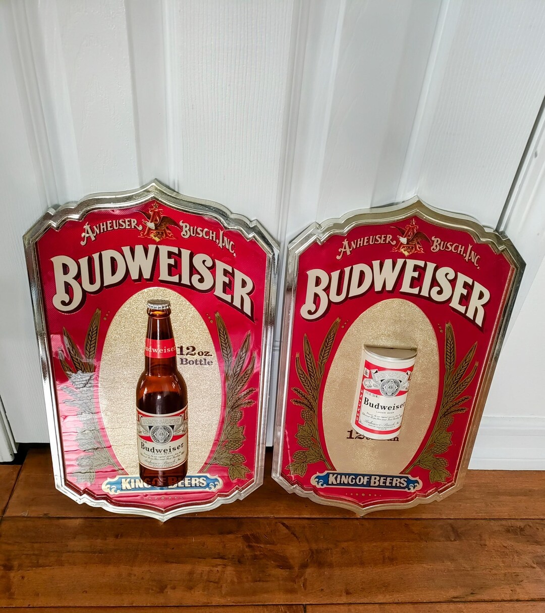Budweiser Set of 2 3D Tin Signs. Great for Your Bar Pub or Man Cave - Etsy
