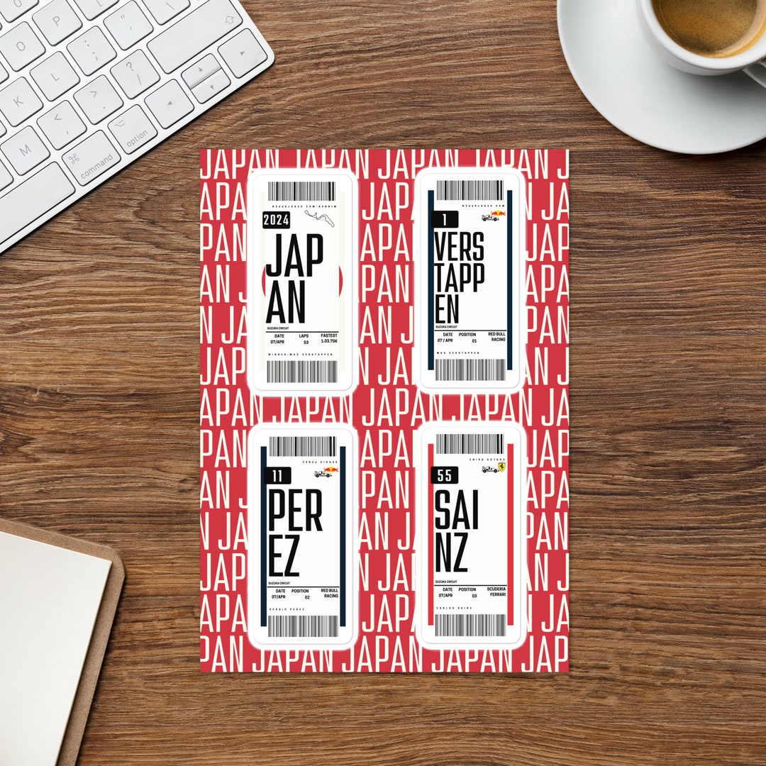 Japan suzuka Collection Formula One 2024 Sticker Sheet - Etsy