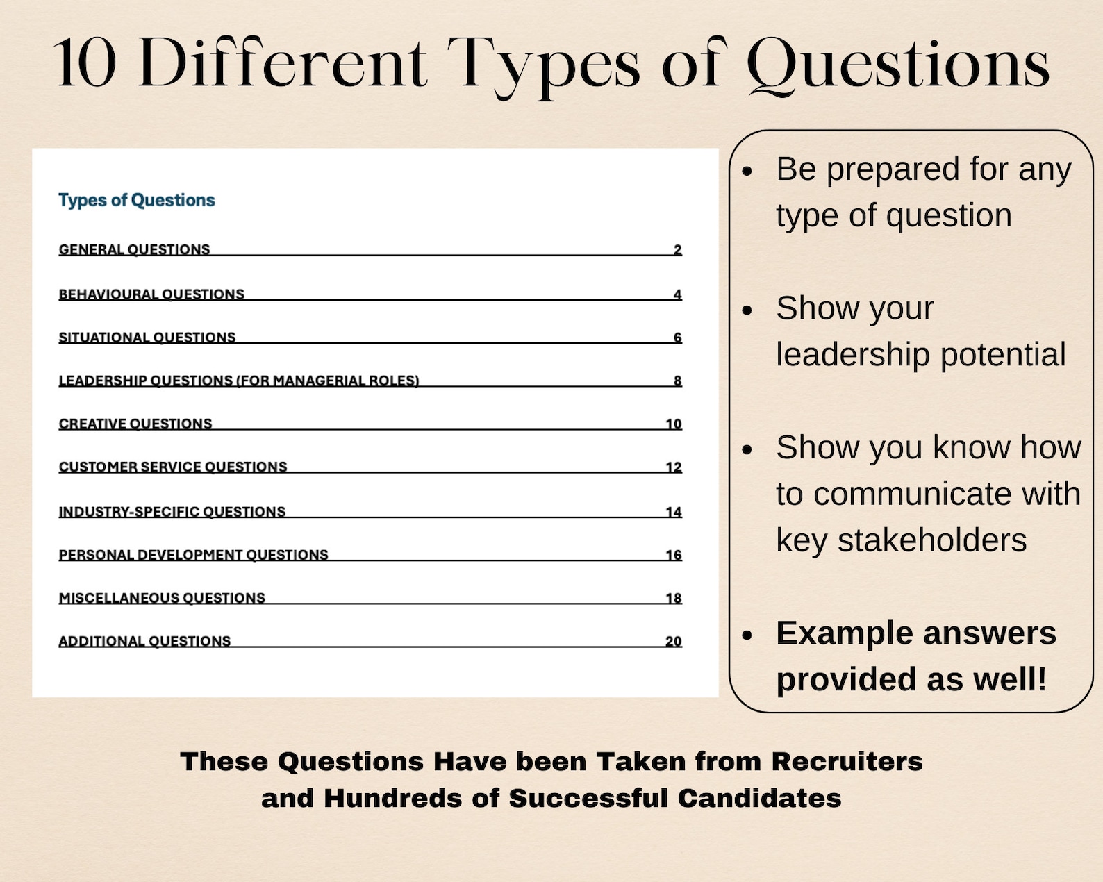 Professional Job Application & Interview Bundle, 100 Interview ...