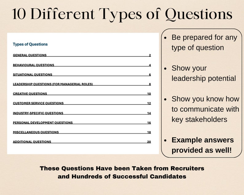 Professional Job Application & Interview Bundle, 100 Interview ...