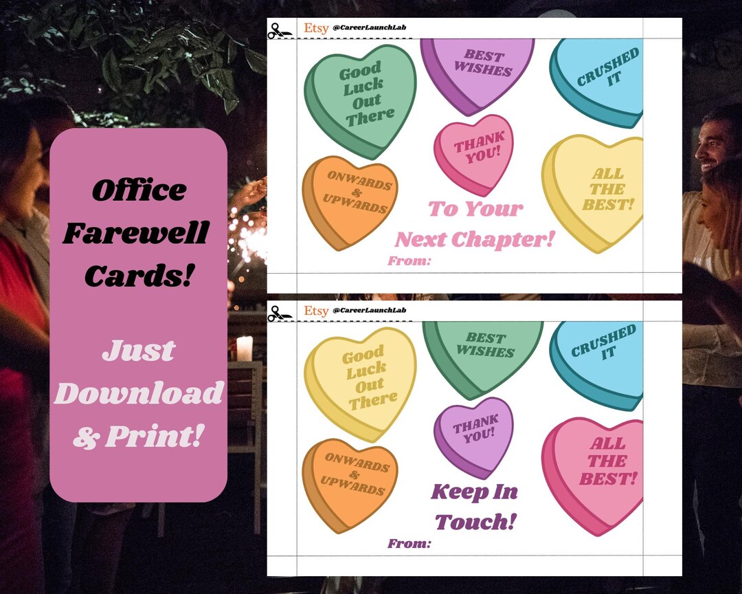 PRINTABLE Farewell/leaving Card, 2 Versions, Keep in Touch, to Your ...