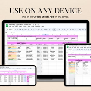 Ultimate Internship and Job Application Tracker Excel Template Job ...