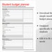 Printable Student Budget Planner, Financial Organizer, Money Tracking ...