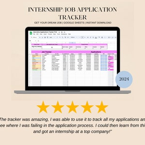 Ultimate Internship and Job Application Tracker Excel Template Job ...