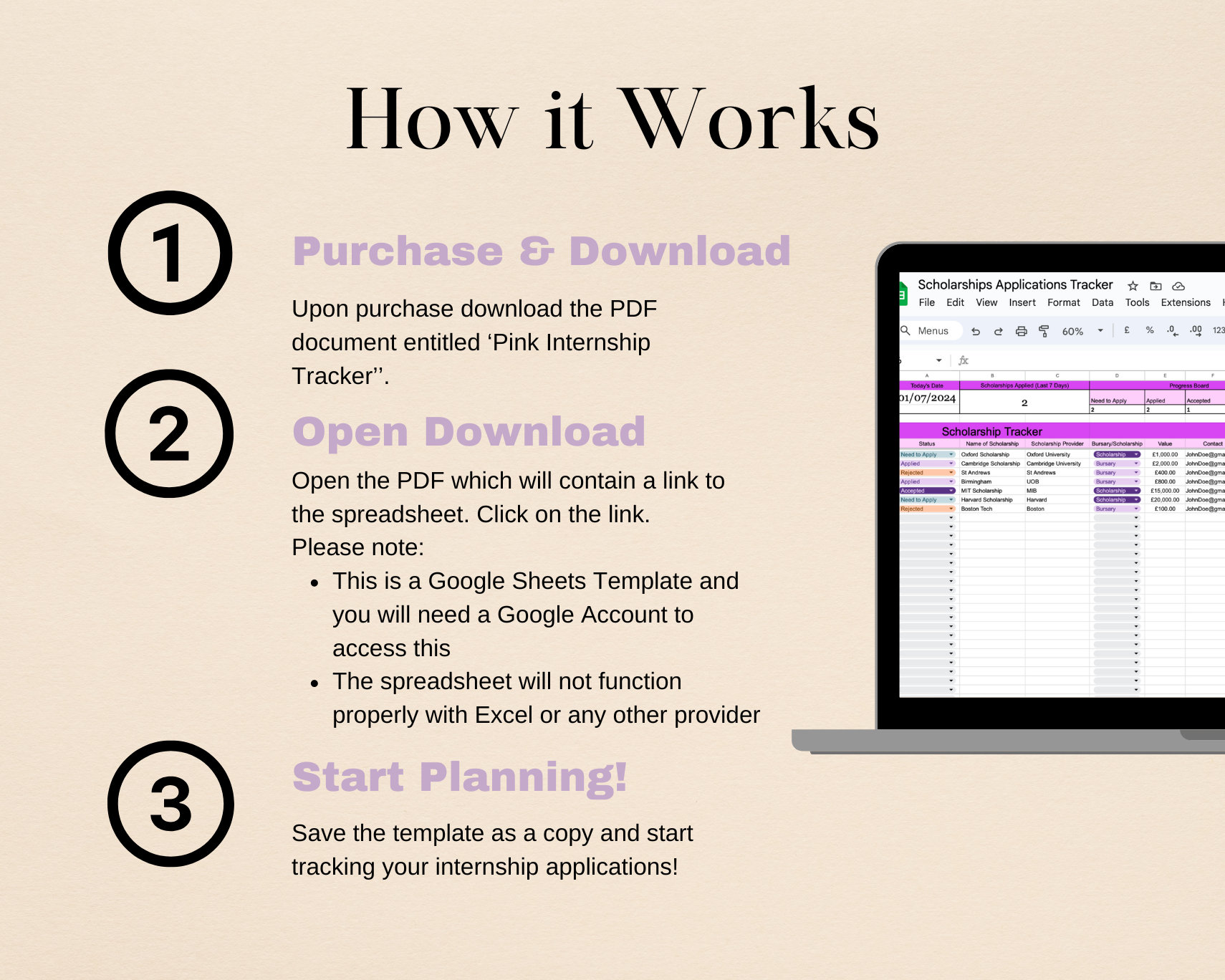 Ultimate Internship and Job Application Tracker | Excel Template | Job ...