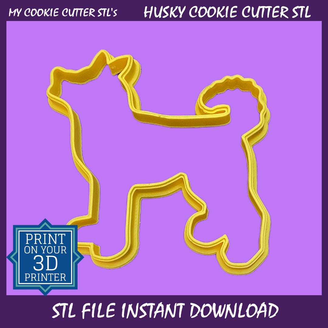 Husky Dog Cookie Cutter. Print on Your 3D Printer. Perfect for Cookies ...