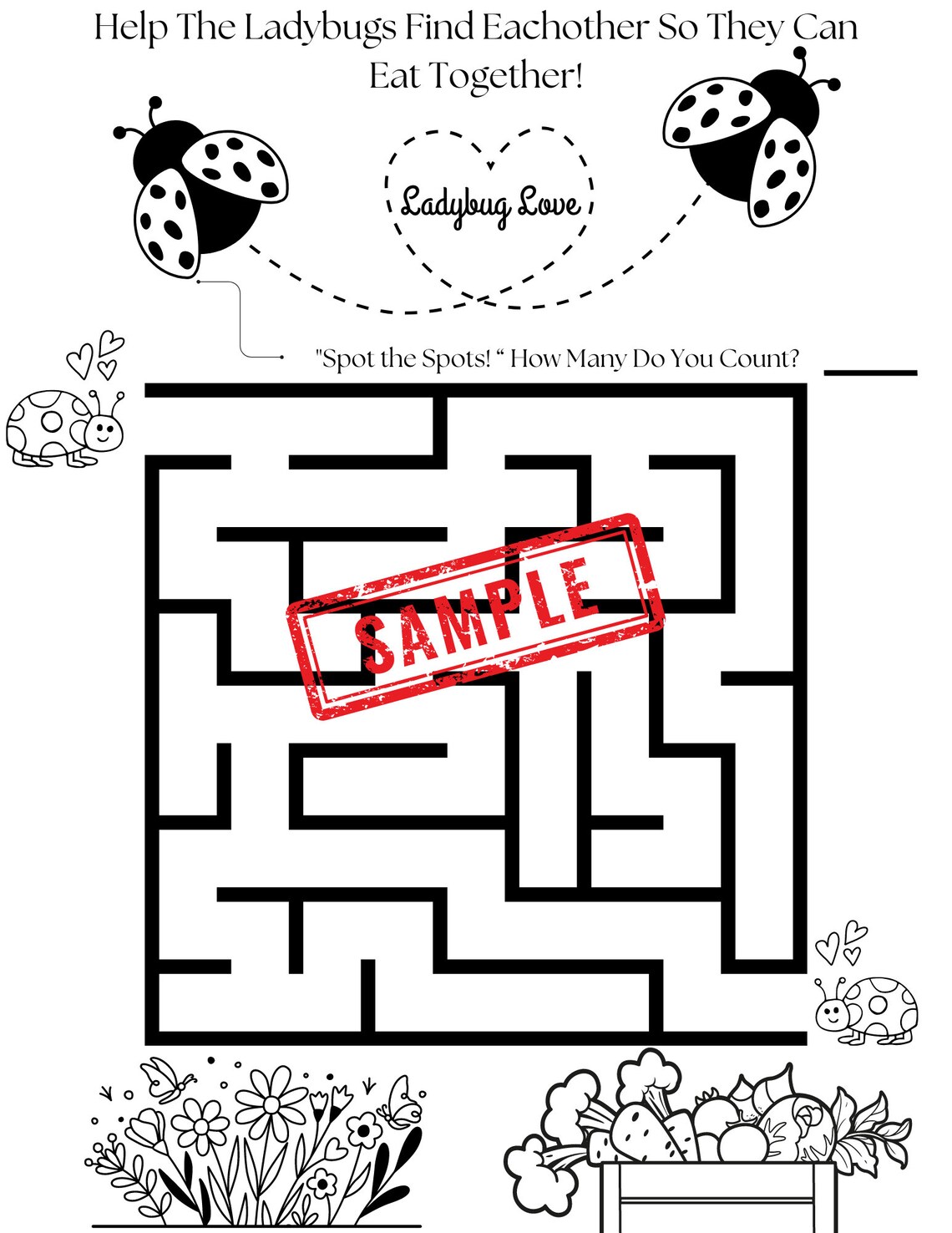 Garden Critter Educational Printables Set of 5 Activity Sheets for Kids ...