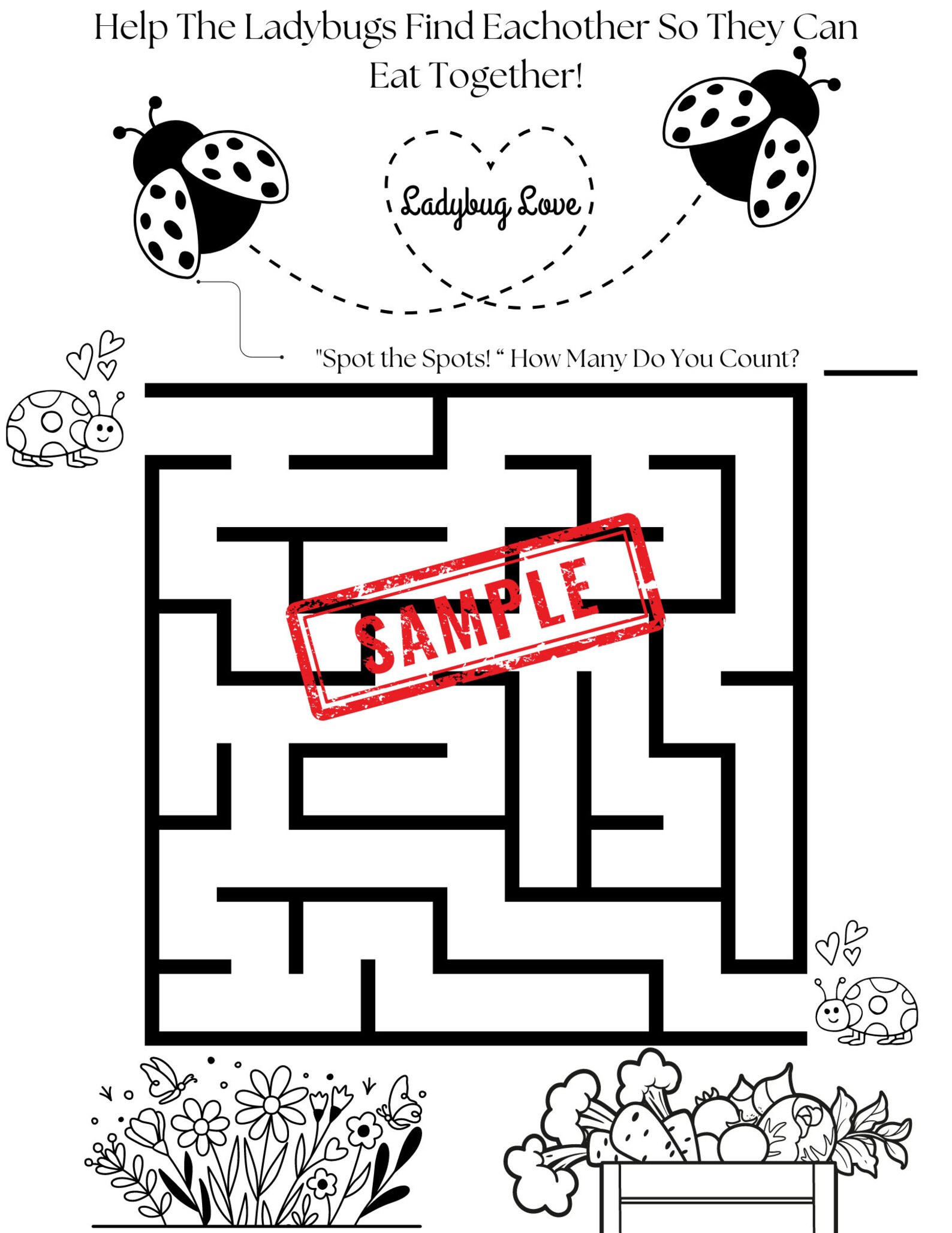 Garden Critter Educational Printables Set of 5 Activity Sheets for Kids ...