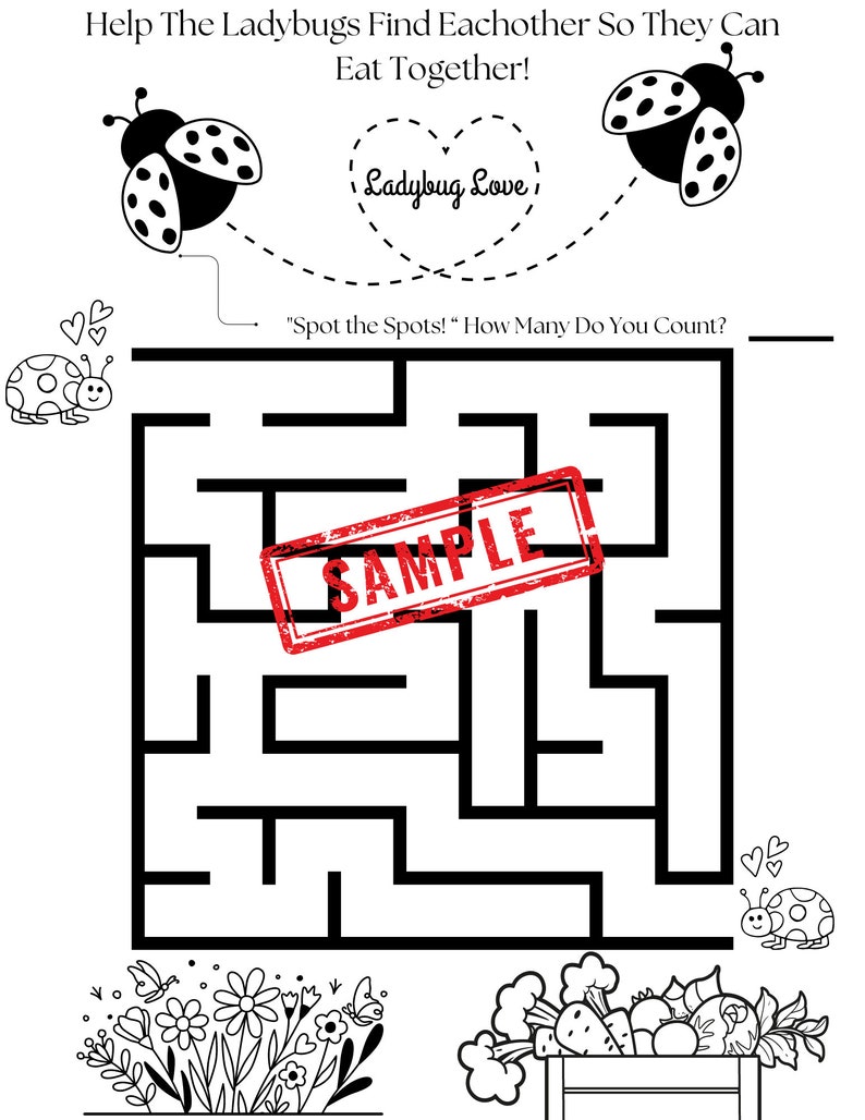 Garden Critter Educational Printables Set of 5 Activity Sheets for Kids ...