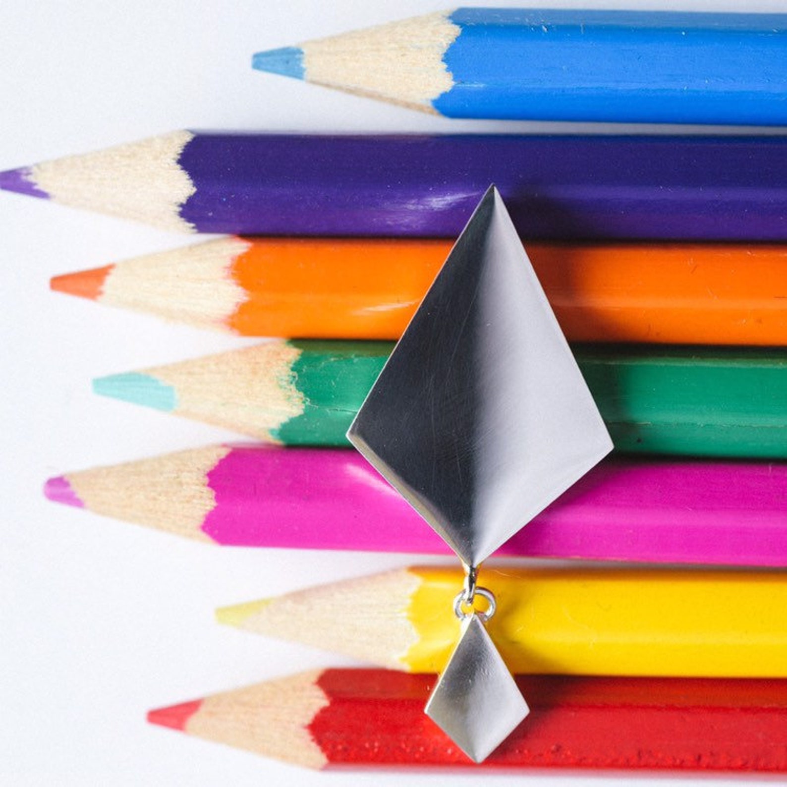 Metrica Duo Kite Necklace / Silver Kite Pendant / Recycled - Etsy