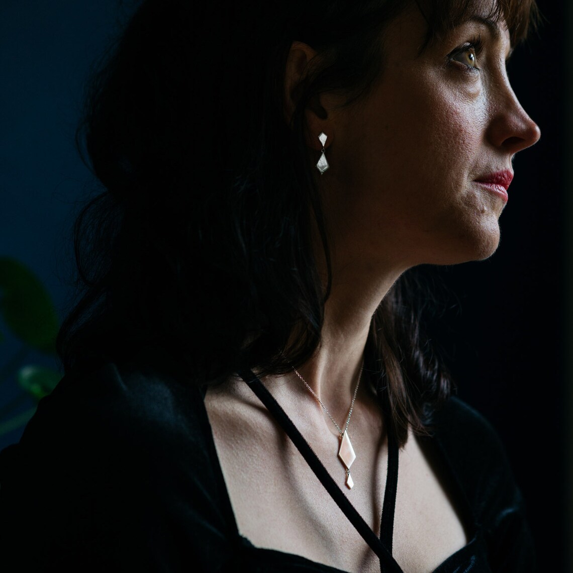 Metrica Duo Kite Necklace / Silver Kite Pendant / Recycled - Etsy