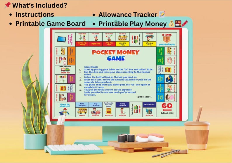 Printable Pocket Money Game for Kids (premium) – Financial Literacy ...