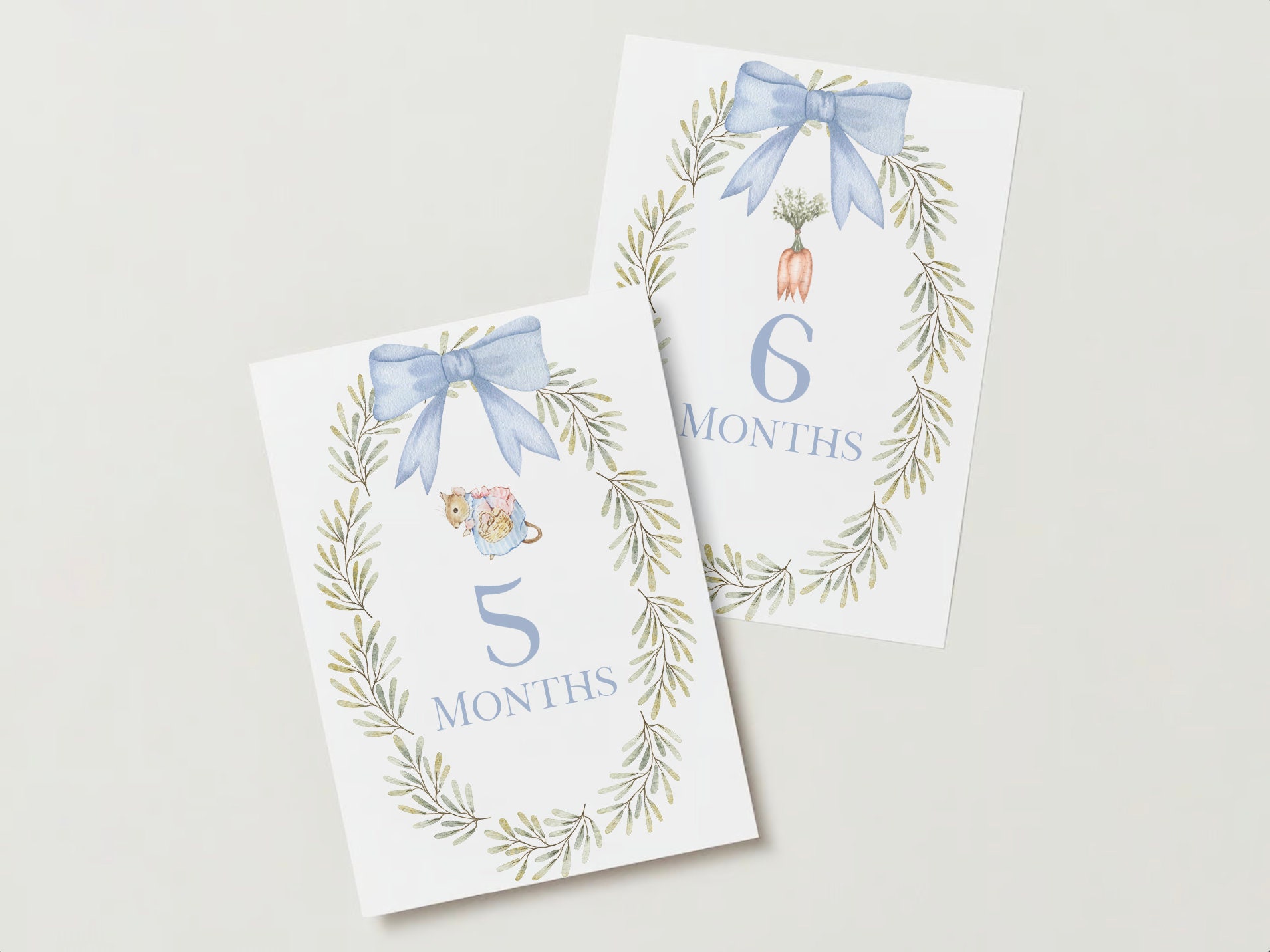 Peter Rabbit Baby Milestone Cards,peter Rabbit Digital Prints,woodland ...