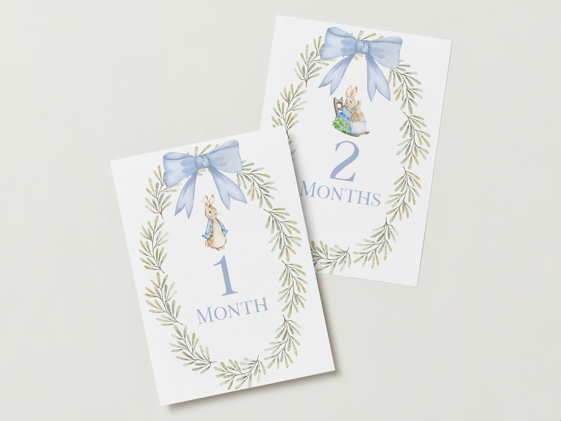 Peter Rabbit Baby Milestone Cards,peter Rabbit Digital Prints,woodland ...