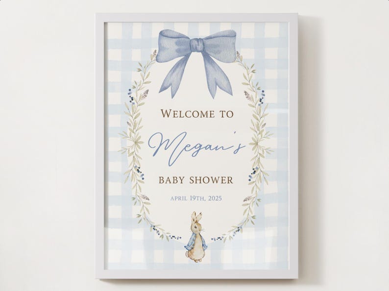 Welcome Sign Peter Rabbit Baby Shower,peter Rabbit Baby Shower,peter ...