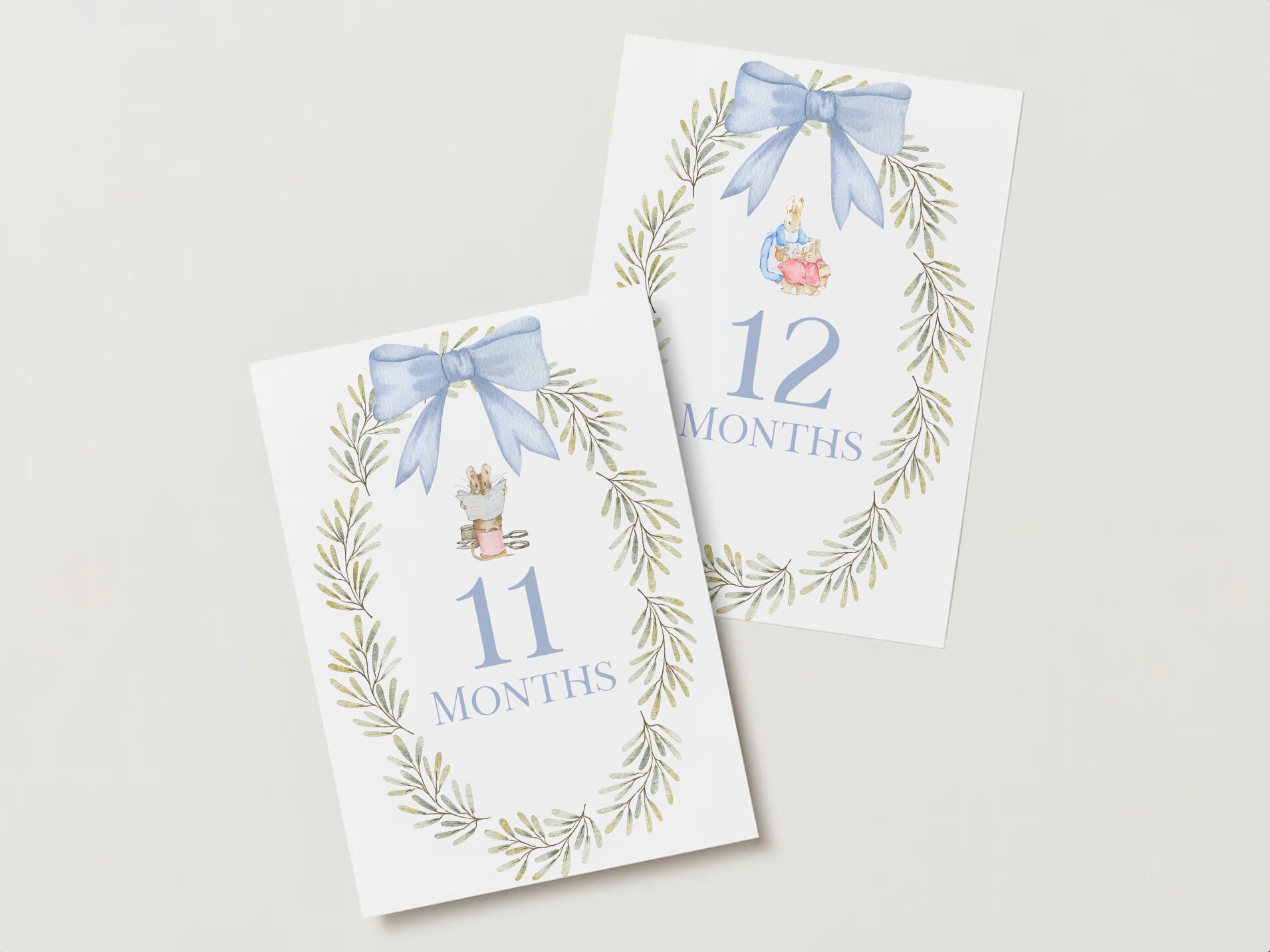 Peter Rabbit Baby Milestone Cards,peter Rabbit Digital Prints,woodland ...