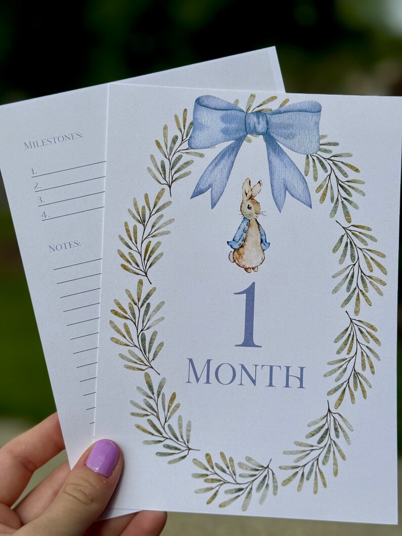 Peter Rabbit Baby Milestone Cards,peter Rabbit Digital Prints,woodland ...