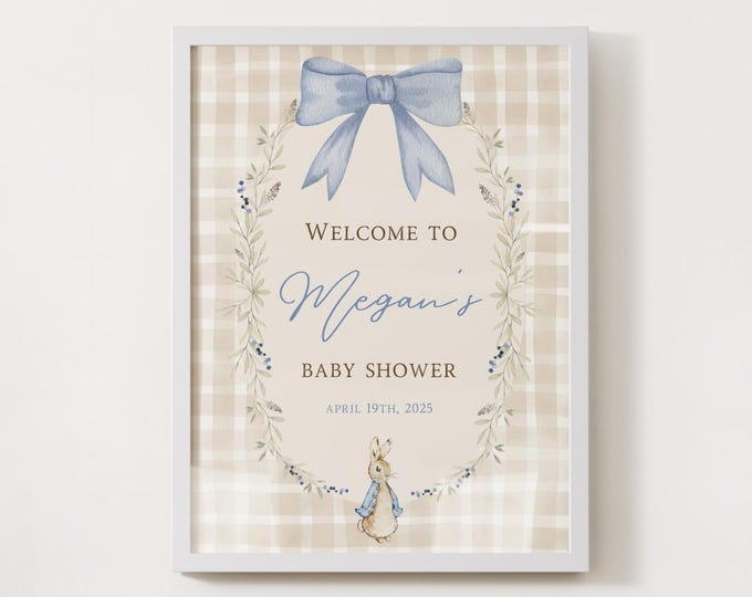 Welcome Sign Peter Rabbit Baby Shower,peter Rabbit Baby Shower,peter ...