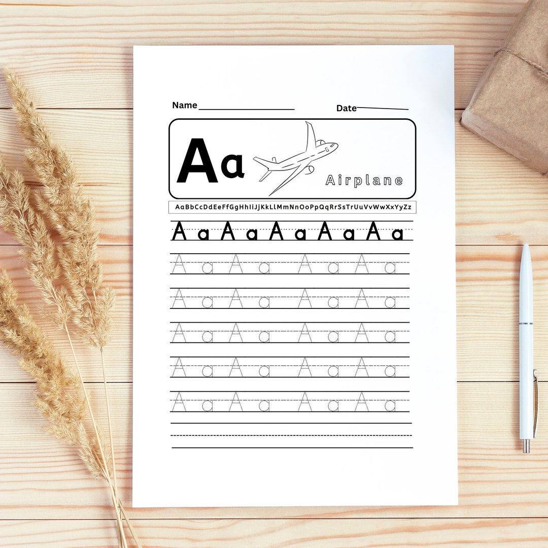 Alphabet and Number Preschool Worksheets, - Etsy