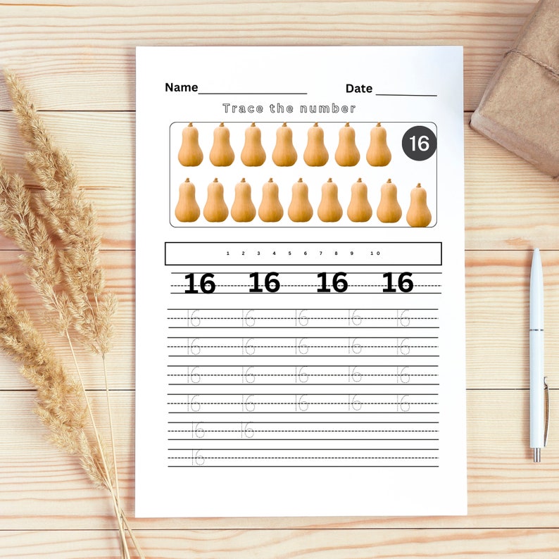 Alphabet and Number Preschool Worksheets, - Etsy