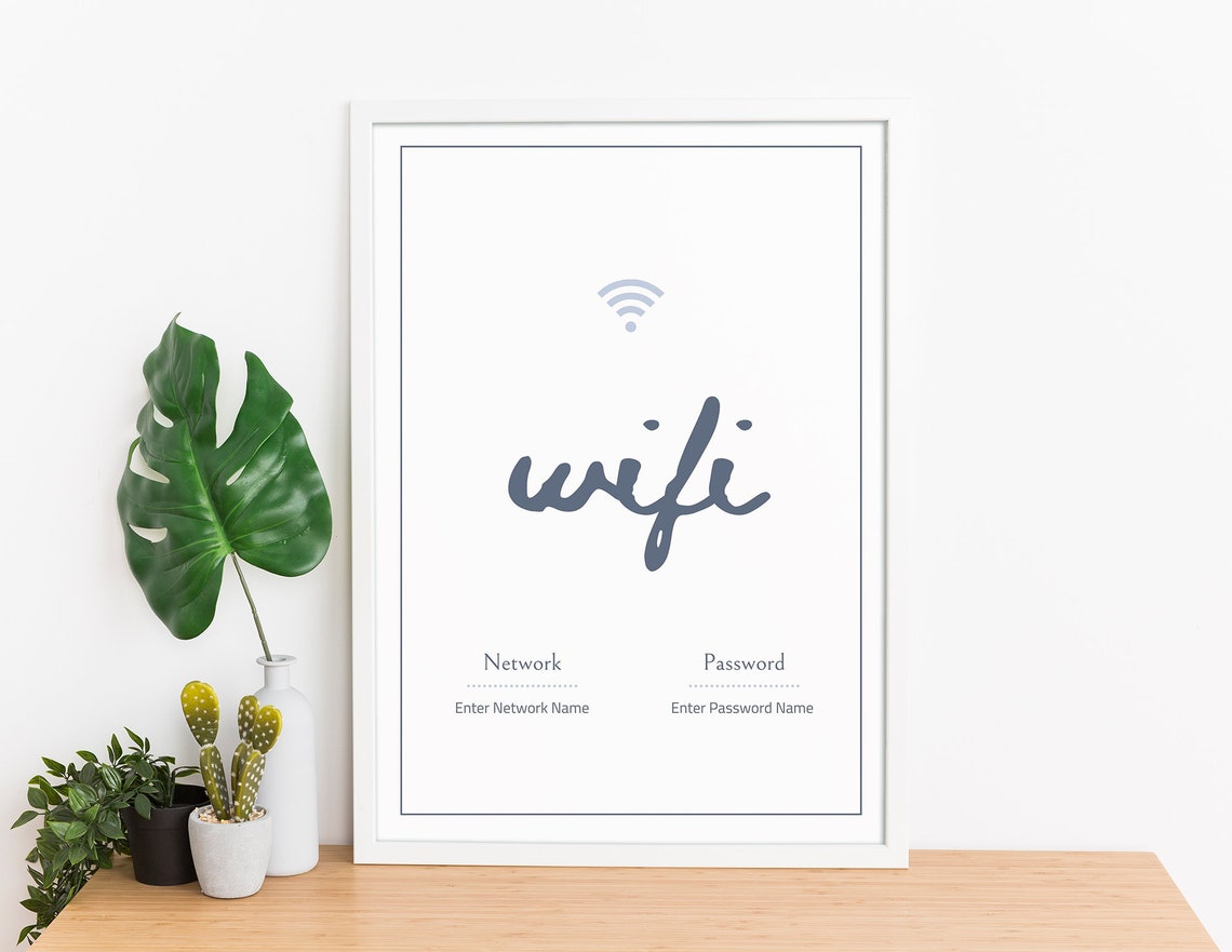 Airbnb Posters & Signs Modern White and Blue Vacation Rental Signs ...