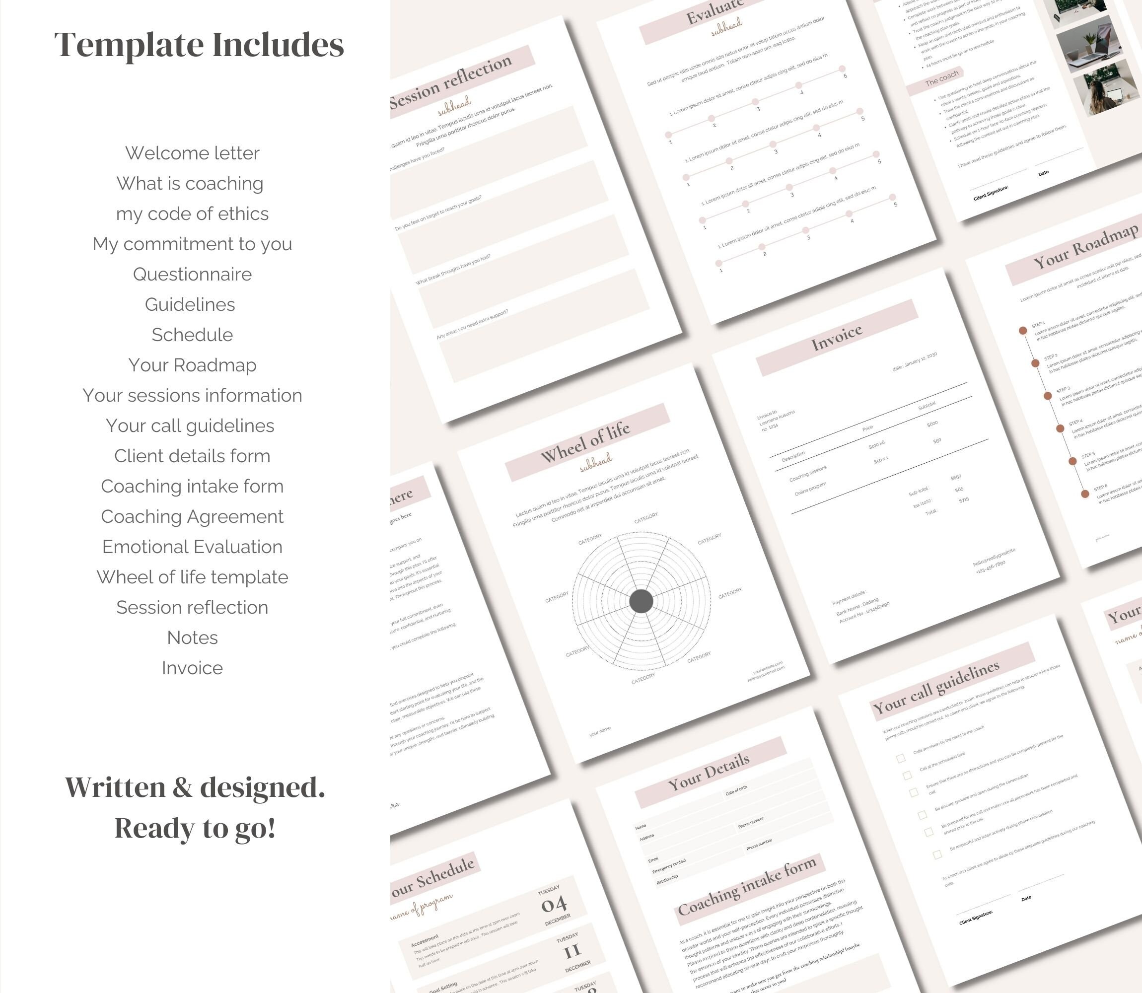 Coaches Welcome Pack Contract & Agreement Package, Forms and Contracts ...