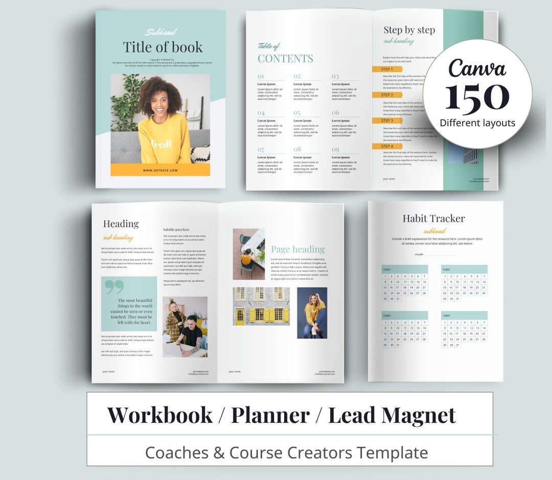 Canva Workbook Template: 150+ Page Layouts for Coaches (digital ...
