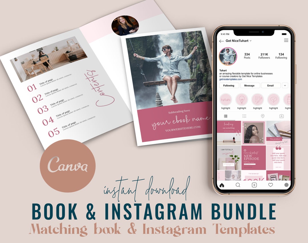 Canva Book & Instagram Template Bundle: Business Branding (digital ...