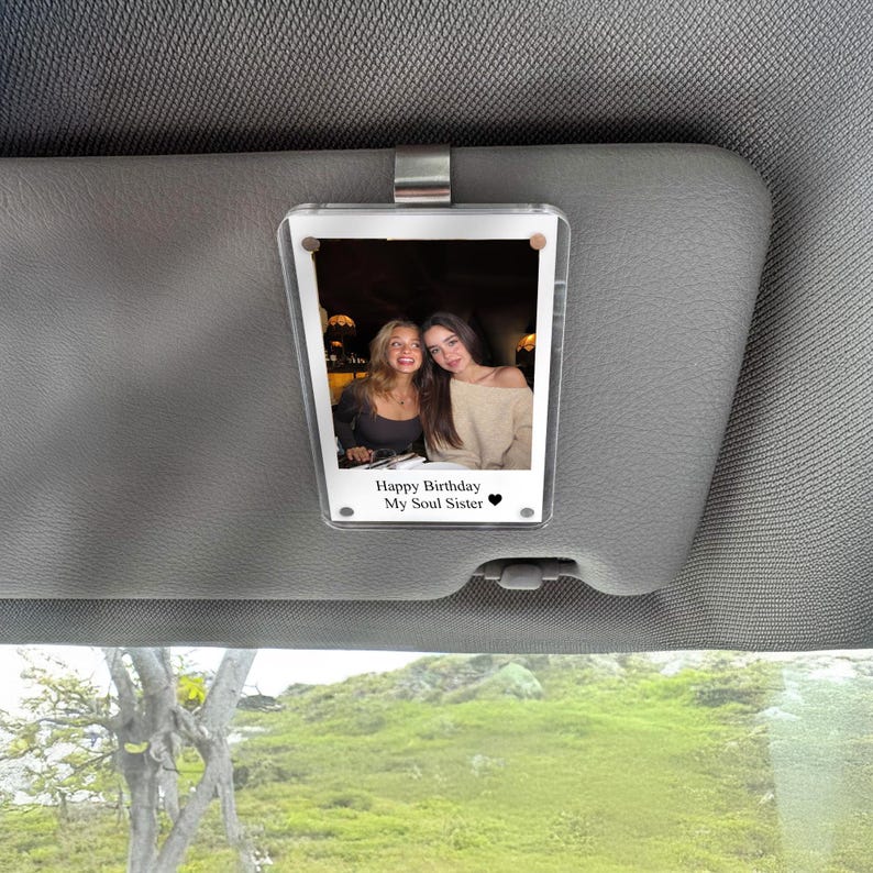 Personalized Best Friend Car Visor Photo Clip, Friendship Unique Gift ...
