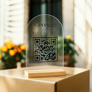 Personalized Business Leave a Review, QR Code Sign, Google Review, Mini ...
