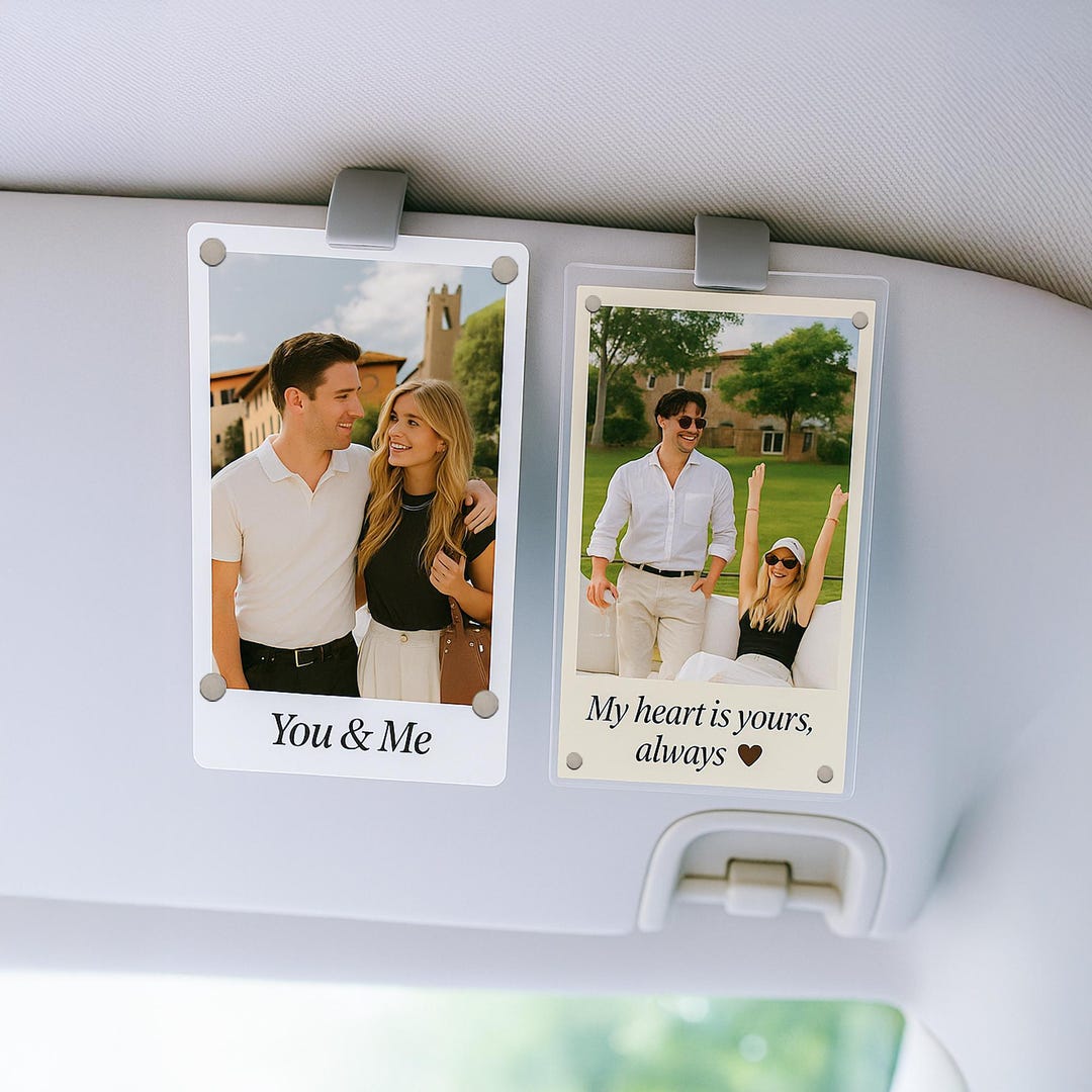 Personalized Photo Car Visor Clip - Custom Sun Visor Decoration for Car ...