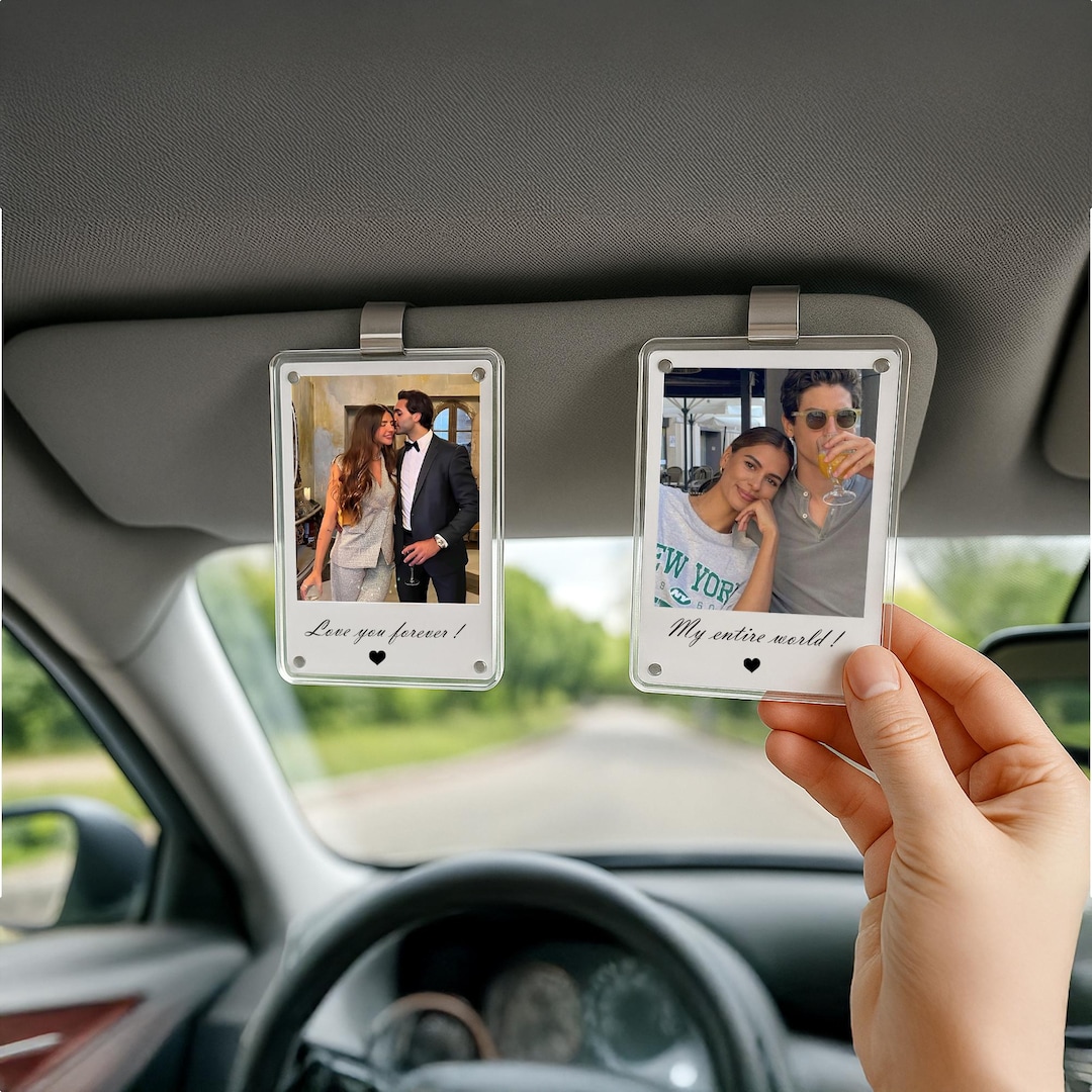Personalized Photo Car Visor Clip, Valentine's Day Gift - Etsy
