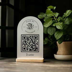Personalized Business Leave a Review, QR Code Sign, Google Review, Mini ...