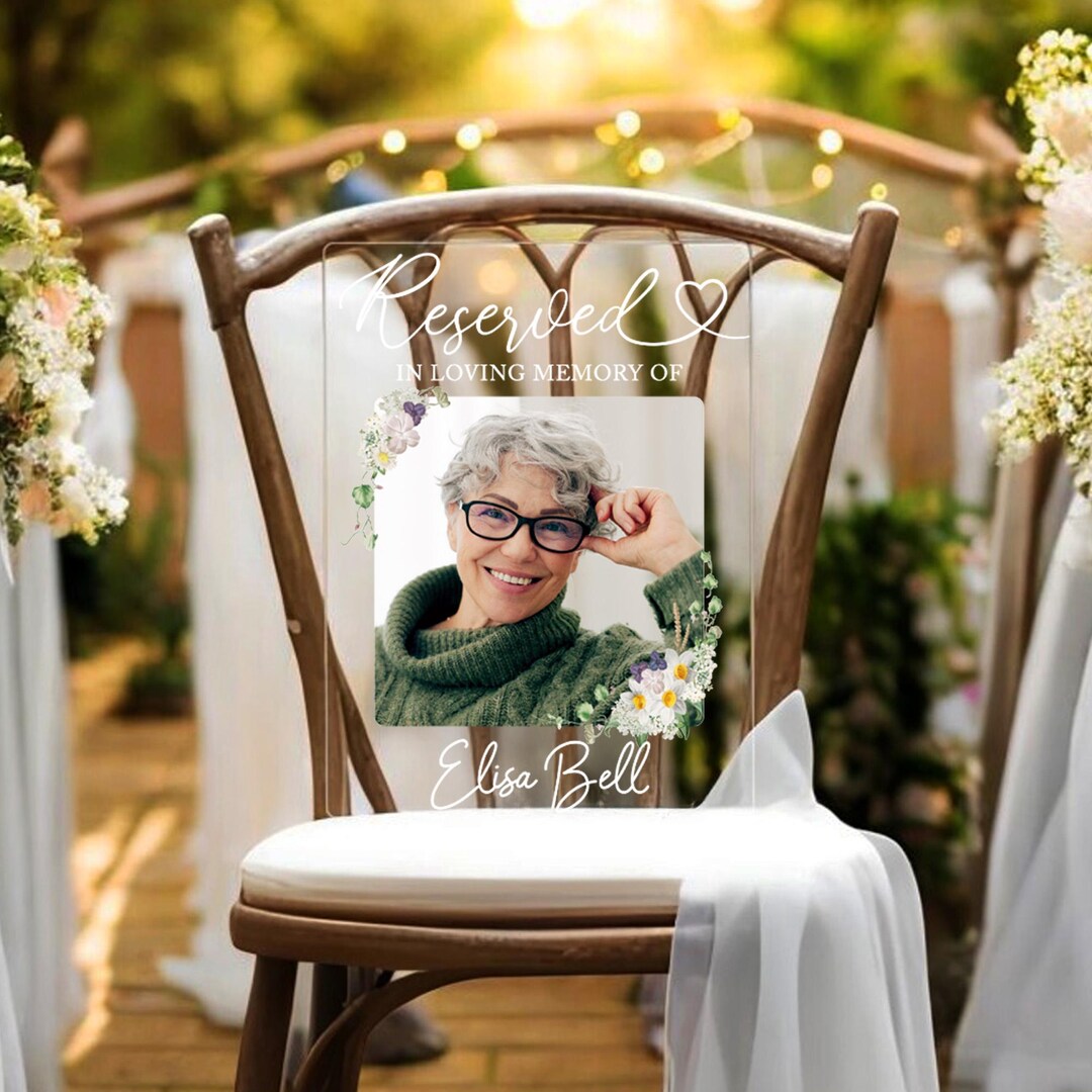 Reserved Memorial Sign, Personalized Memorial Acrylic Plaque,sympathy ...