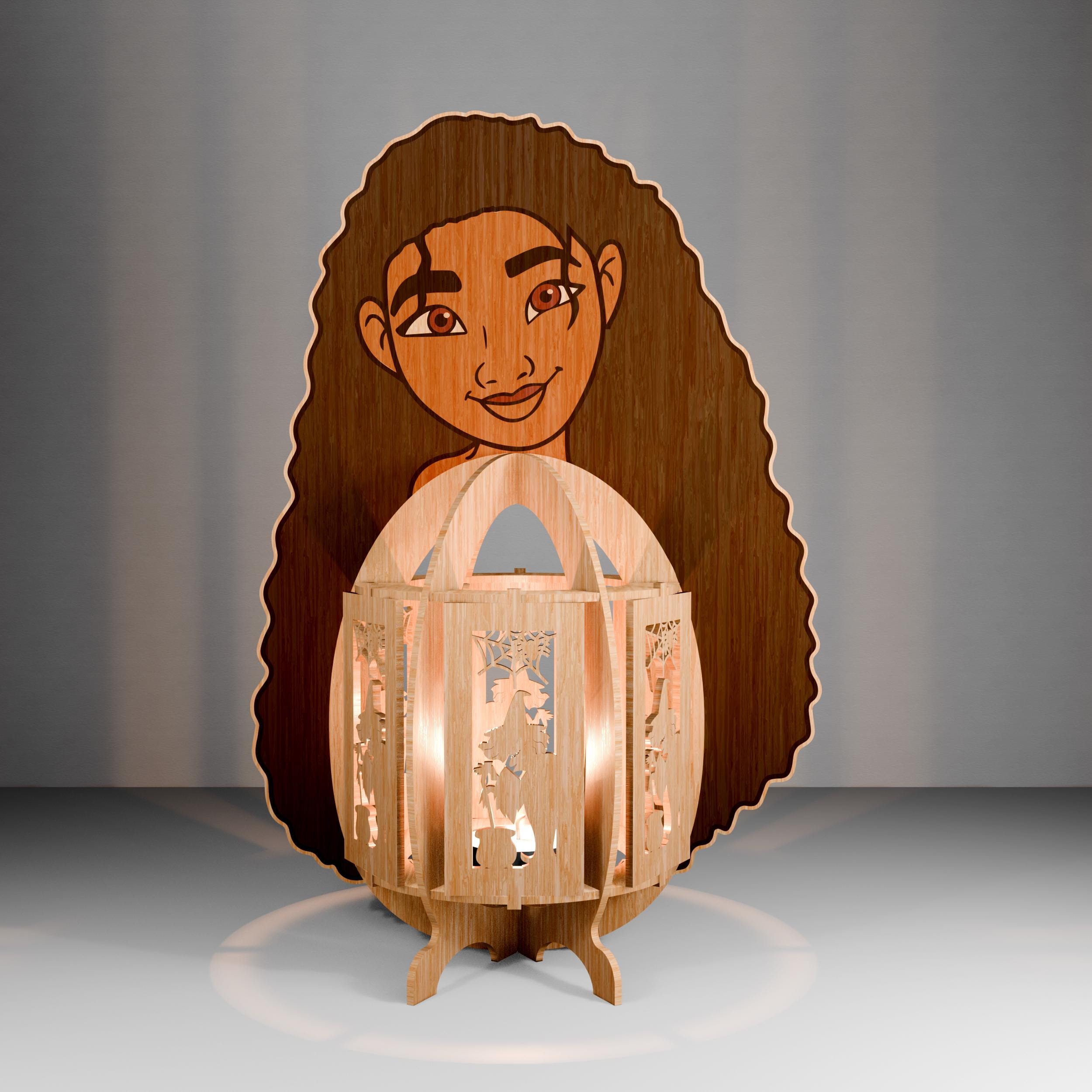 3D Princess Lantern Laser Cut File,princess Scene Lantern Svg, Haunted ...