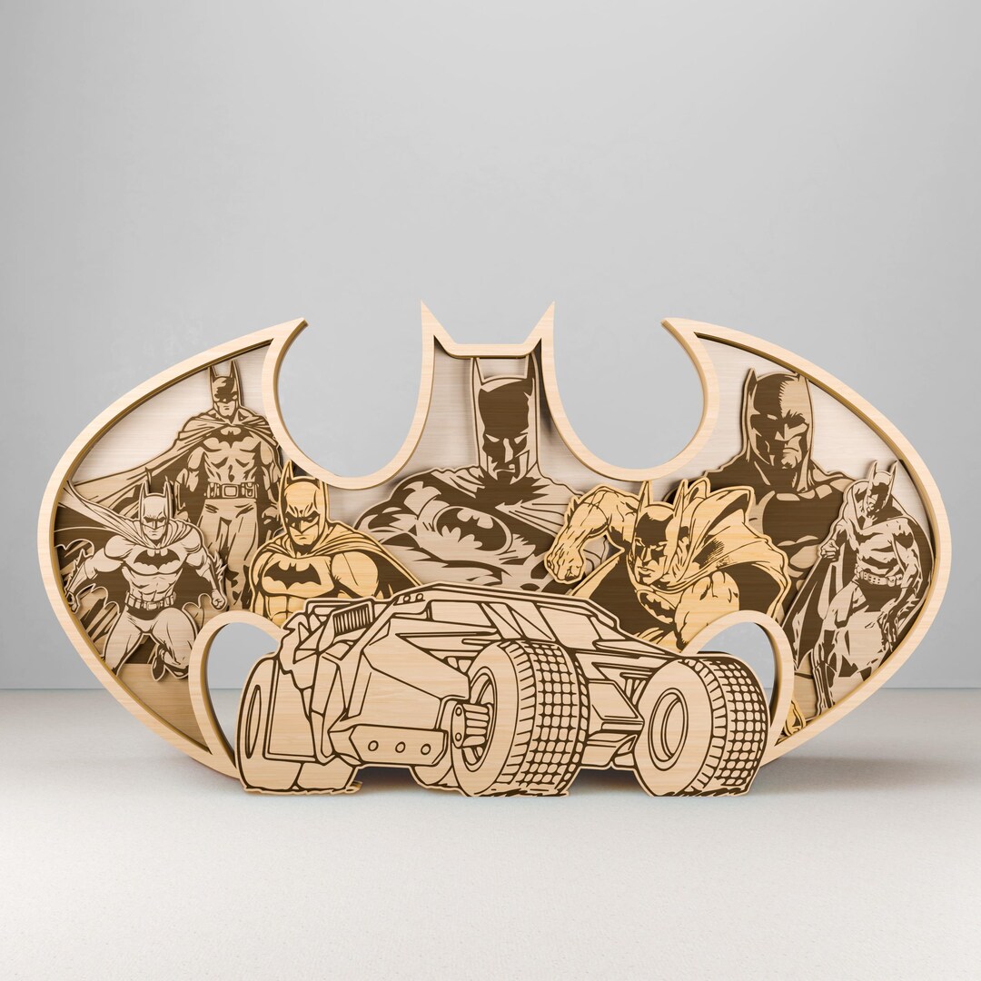 Buy Super Hero Laser Cut Fles 5 Layer Art Piece for Glowforge SVG PDF ...