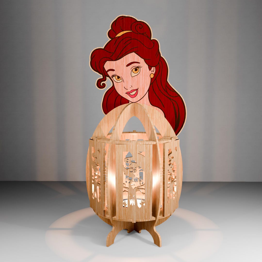 3D Princess Lantern Laser Cut File,princess Scene Lantern Svg, Haunted ...