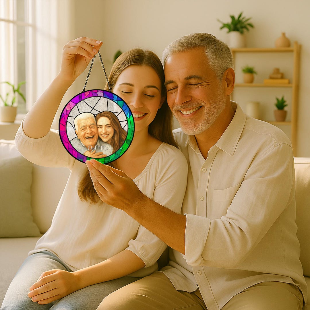 Custom Glass Sun Catcher With Your Photo, Unique Father’s Day Gift ...
