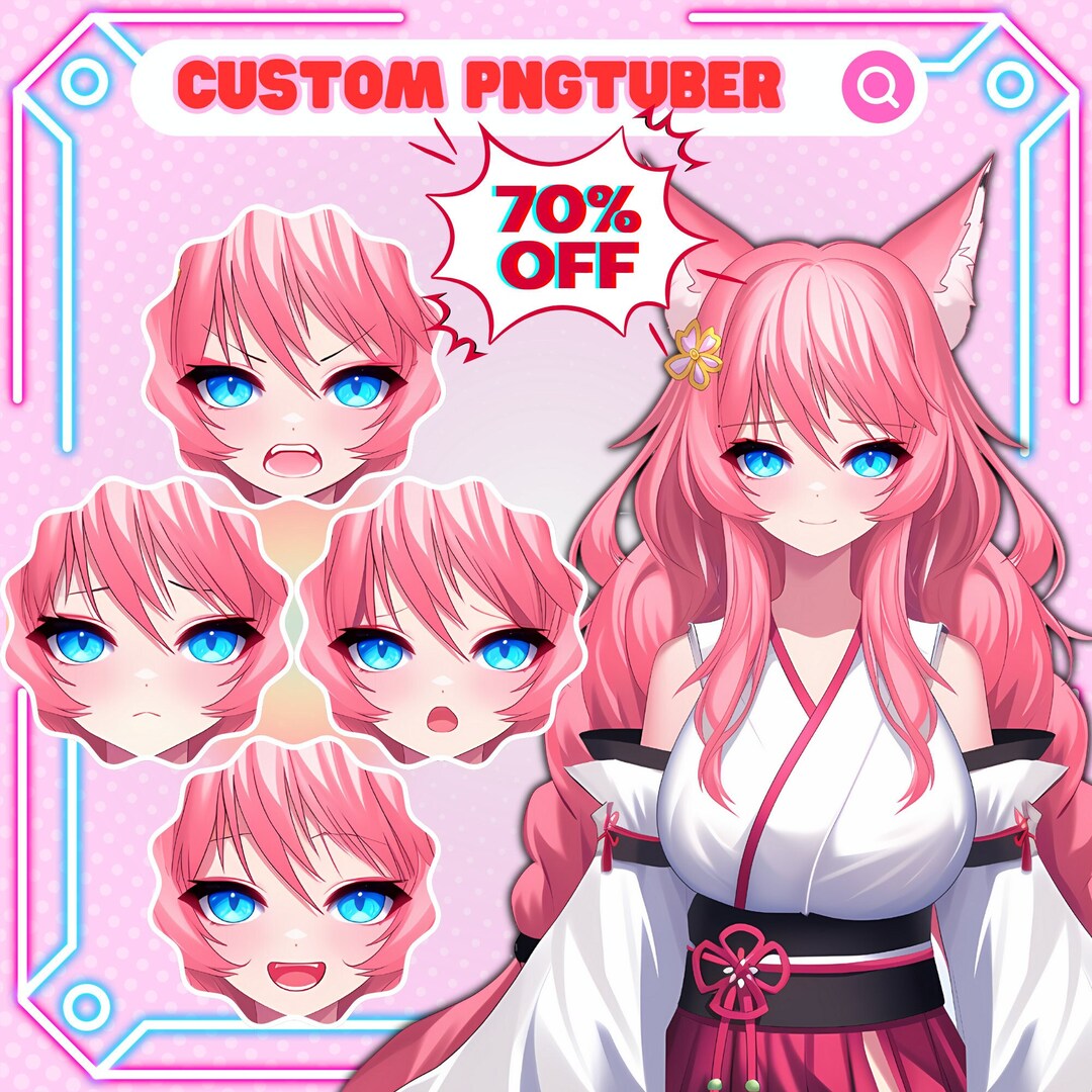 Custom PNGTUBER Pngtuber Commission Pngtuber Avatar Png Tuber Anime ...
