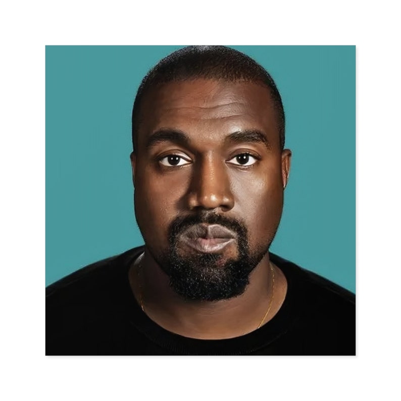 Kanye West Funny Face Sticker - Etsy