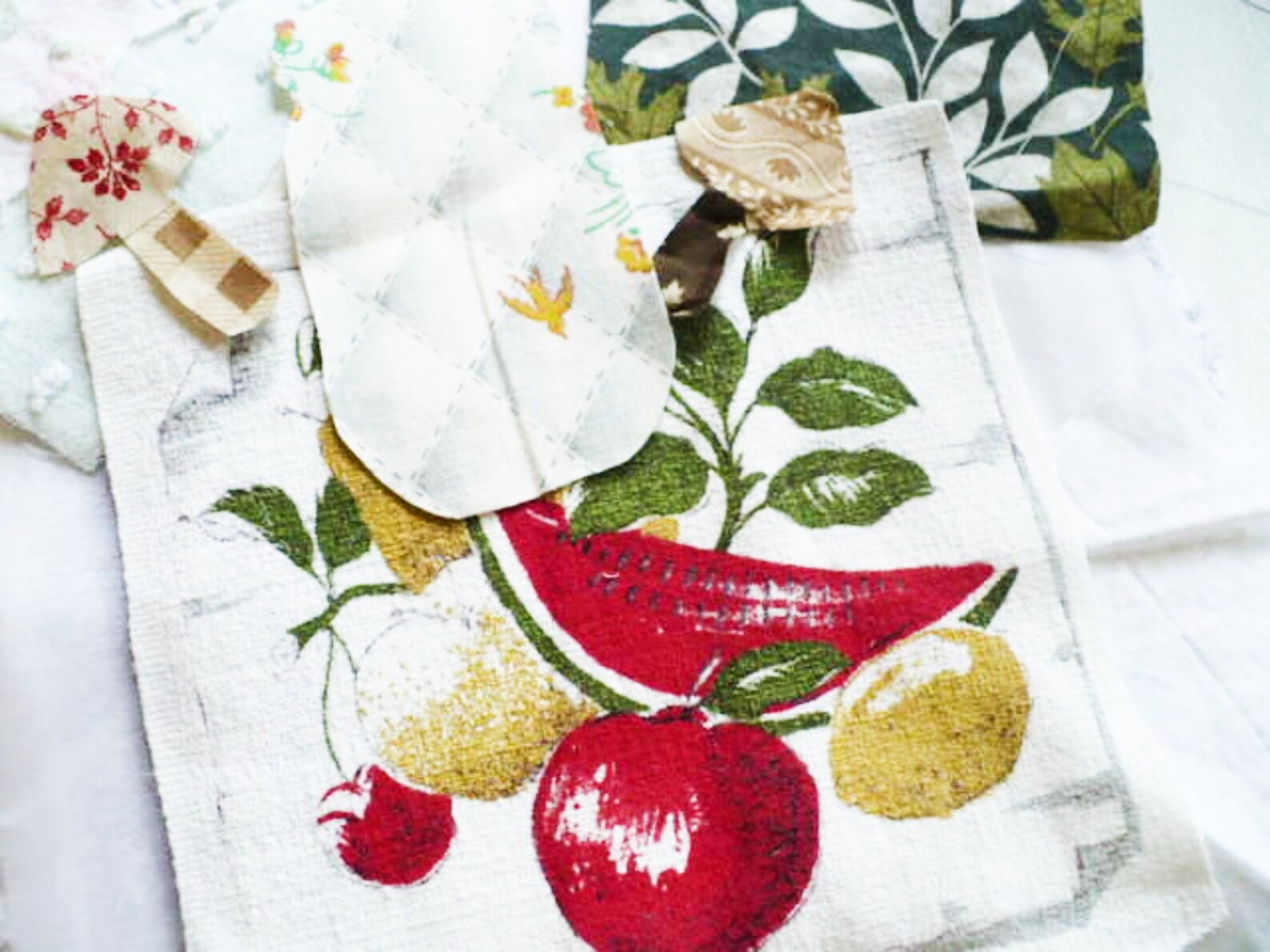 Autumn Slow Stitch Kit: Vintage Fabric, Applique Templates - Etsy
