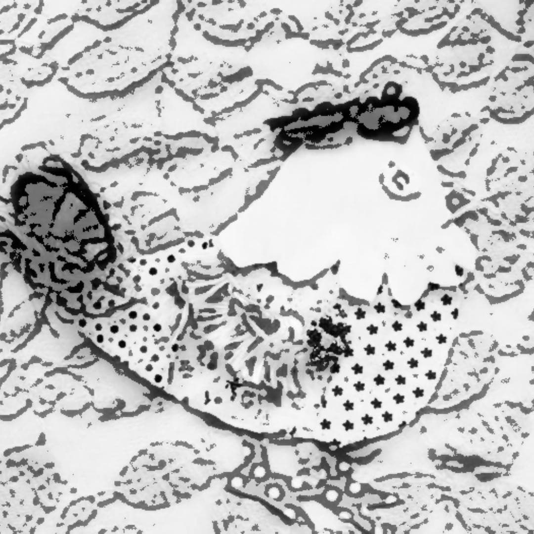 Linocut Chicken Design Cross Stitch Pattern Digital Download Collage ...