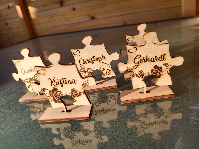 Puzzle Name Tags SVG - Etsy