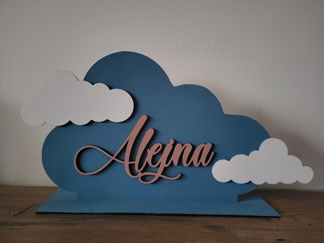 Clouds With Names SVG, Clouds & Name Clipart, Cloud Stand, Children's ...