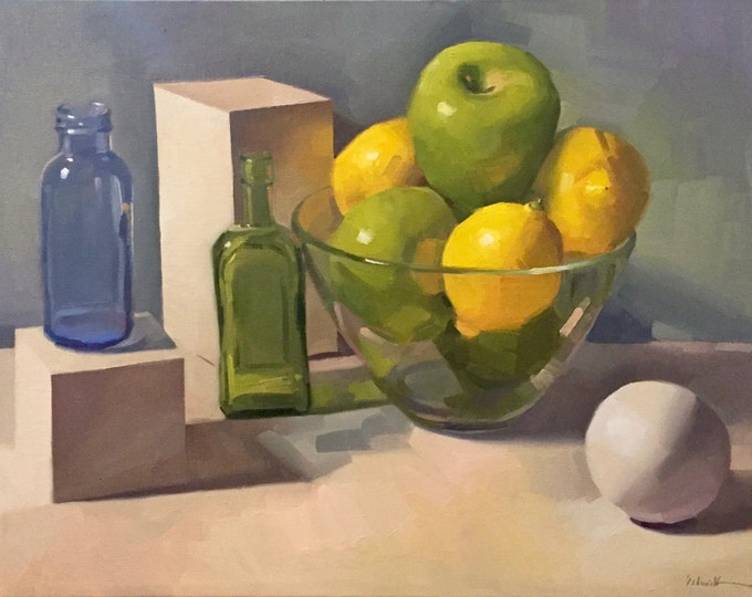 Big Sale Art Painting Still Life faith's Fruit Original Oil by Sarah ...
