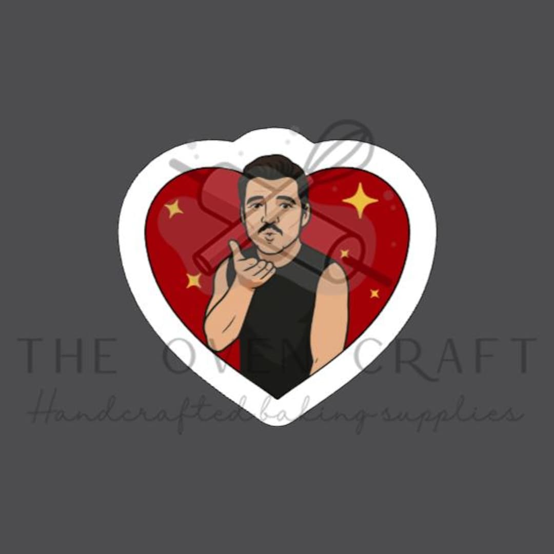 Pedro Pascal Sticker – Blowing Kiss Heart Sticker – Funny Pedro Pascal ...