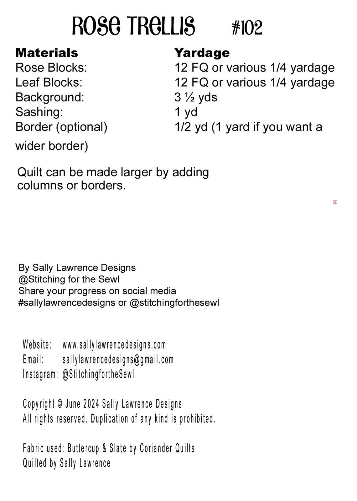 Rose Trellis Quilt Pattern. Easy to Piece. Stitch and Flip Method ...