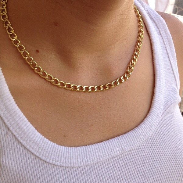 Chunky Gold Necklace - Etsy