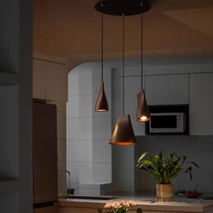 Handmade Walnut Wood Pendant Light: Modern Hanging Lamp - Etsy