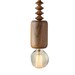 Artisan-crafted Walnut Spiral Pendant - Bespoke Elegance for Luxe ...